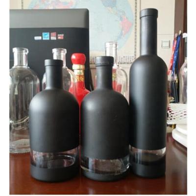 China Engraving Glass Bottle for 500ml 700ml Capacity Private Label Spray Vodka Liquor for sale