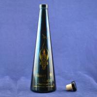 China Matte Black Liquor Gin Vodka Brandy Glass Wine Bottle 500ml 750ml 700ml for sale