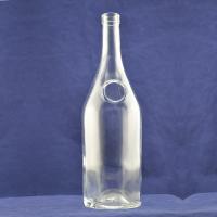 China Alcohol Glass Bottle with Cork Stoppers 1 Liter Capacity Super Flint Material for sale