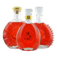 China 1000ml Clear Square Glass Bottle for Vodka Made of Super Flint Glass Material for sale