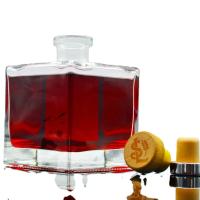 China 500ml Square Glass Bottle for Beverage Liquor Brandy Whiskey Vodka Gin Rum Decal Label for sale