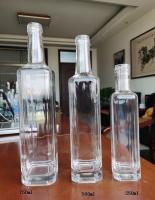 China Decal Surface and Cork Sealing Type 375Ml 500Ml 700Ml 750Ml 70Cl Frosted Glass Bottles for sale