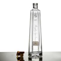 China Decal Surface and Cork Sealing Type 375Ml 500Ml 700Ml 750Ml 70Cl Frosted Glass Bottles for sale