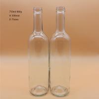 China Super Flint Glass Collar Material 750ml Customized Glass Vodka Bottle for Beverages for sale
