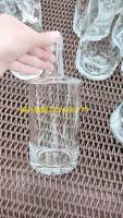 China Custom 500ml 700ml 750ml Empty Liquor Wine Brandy Glass Bottle With Glass Cork for Vodka for sale