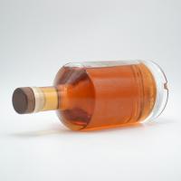 China 750ml Whisky Empty Extra Flint Vodka Round Glass Bottle for Beverage for sale