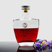 China TUV Standard Glass Wine Bottle Whiskey Glass Packaging Engraving Surface Customized for sale