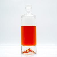 China 750ml Empty Spirit Bottle with Frost Surface Handling and Super Flint Glass Material for sale
