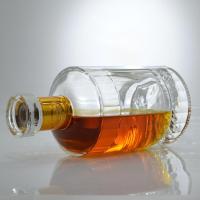 China Glass Bottle Capacity 750ml Mountain Base Round Flint Bottle Square Shoulder Gin Whiskey for sale