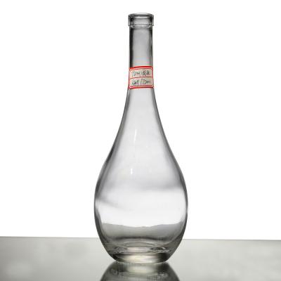 China Customized 500ml 750ml 1L Liquor Spirit Glass Bottle with Super Flint Glass Material for sale