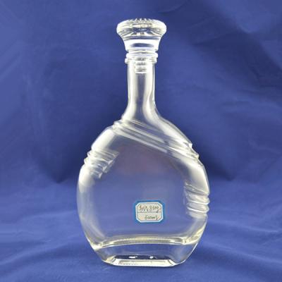 China Transparent 750ML Empty Ciroc Vodka Glass Bottles Botella with Transparent Design for sale