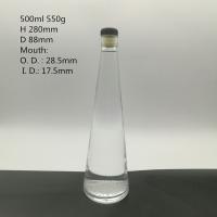 China Transparent 750ML Empty Ciroc Vodka Glass Bottles Botella with Transparent Design for sale