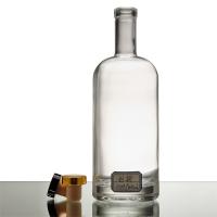 China Logo Acceptable Super Flint Glass 700ml 750ml Liquor Bottle for Custom Vodka Whiskey for sale