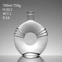 China Super Flint 500ml 700ml 750ml Brandy Liquor Glass Wine Bottles with and Fashion Design for sale
