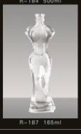 China 350ml 500ml 750ml Customized Women Body Shaped Glass Bottle for Spirit Alcohol Ship for sale