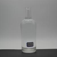 China Glass Collar 750ml Super Flint Rum Empty Liquor Bottle for Beverage Transportation for sale