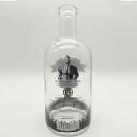 China Glass Collar 750ml Super Flint Rum Empty Liquor Bottle for Beverage Transportation for sale