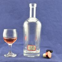 China Glass Collar 750ml Super Flint Rum Empty Liquor Bottle for Beverage Transportation for sale