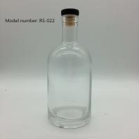China Glass Collar 750ml Super Flint Rum Empty Liquor Bottle for Beverage Transportation for sale
