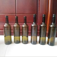 China Hot Stamping 750ml Amber Glass Bottle for Vodka Whisky Brandy Beverage for sale