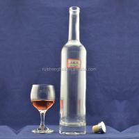 China Transparent Glass Vodka Bottle Made in Ukraine with Frosted Design at CIF for sale
