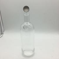 China Clear 750ml Glass Liquor Bottles for Vodka Whiskey Spirits Alcohol for sale