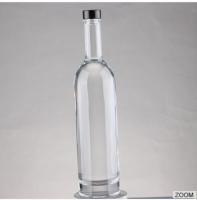 China Clear 750ml Glass Liquor Bottles for Vodka Whiskey Spirits Alcohol for sale