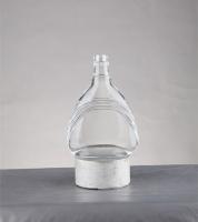 China Hot Stamping Round Ciroc Vodka Glass Bottle for Round Surface Handling for sale