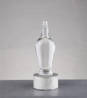 China Hot Stamping Round Ciroc Vodka Glass Bottle for Round Surface Handling for sale