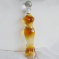 China Decal Surface Handling Vodka Glass Bottle for Women's Body Shape in Crystal White Material for sale