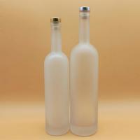 China Frosted Vodka Glass Bottles FOB Terms and High Flint Material for sale