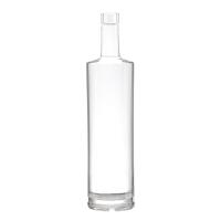 China 700ml Round Liquor Bottle Glass Vodka Bottle Made from Super Flint Glass Material for sale