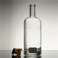 China Super Flint Glass Material 700ml Cork Sealing Glass Bottles for Vodka Whisky Rum for sale