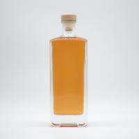 China 500ml 700ml 750ml 1L Unique Square Shape Glass Liquor Bottle for Juice Vodka Spirit Liquor for sale