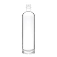 China Super Flint Glass Material 750ml Custom Logo Glass Bottle for Brandy Whisky Vodka Gin for sale