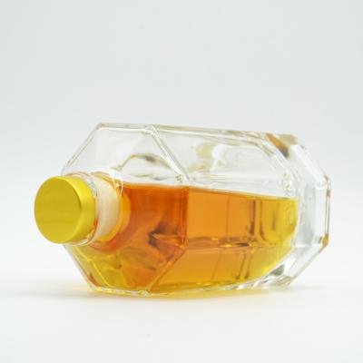 China Cork Sealing Type Clear Glass Liquor Wine Whisky Vodka Tequila Bottle 200ml 375ml 500ml 750ml 1000ml for sale