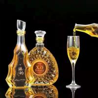 China Beer 100ml 250ml 375ml 500ml 8oz 12oz 16oz Frosted Gin Glass Bottle With Wood Cork Stopper for sale
