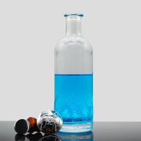 China Cork and Black Spray 16 oz Glass Bottle for Empty 1 Liter Water Wine Liquor 1000ml Bottle for sale