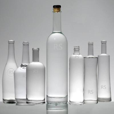 China Electroplated Glass Bottle for Liquor Alcohol Whiskey Tequila Vodka 350ml 500ml 750ml for sale