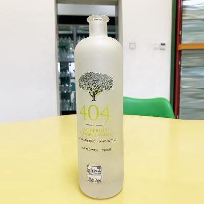 China Decal Surface Handling 750ml Vodka Whiskey Liquor Spirit Alcohol Glass Bottles for sale