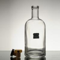 China Decal Surface Handling 750ml Vodka Whiskey Liquor Spirit Alcohol Glass Bottles for sale