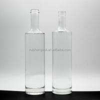 China Decal Surface Handling 750ml Vodka Whiskey Liquor Spirit Alcohol Glass Bottles for sale