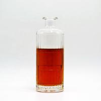 China Industrial Beverage Empty 750ml 350ml White Label Vodka Black Drink Liquor Glass Jar for sale