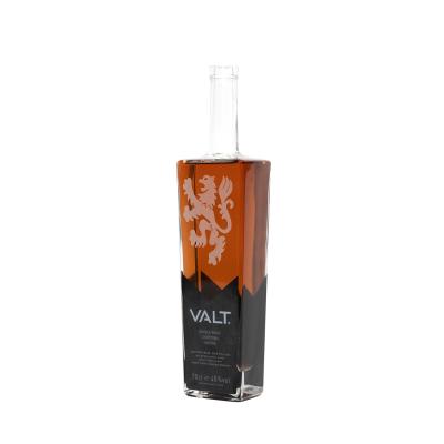 China 250ml 500ml 16oz Black Matte Dark Boston Glass Bottles for Liquor Vodka Olive Oil for sale