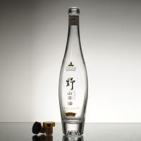China High Flint Glass Material 750ml Glass Bottle Clear Olive Oil Bottles Sealing Type Cork for sale