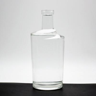 China Decal Surface Handling 750ml Liquor Glass Bottle for Custom Shape Shoulder Rotation for sale