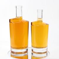 China Decal Surface Handling 750ml Liquor Glass Bottle for Custom Shape Shoulder Rotation for sale