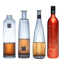 China Decal Surface Handling 750ml Liquor Glass Bottle for Custom Shape Shoulder Rotation for sale