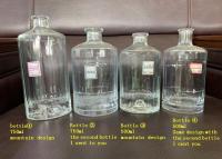China Extra White Flint Glass 350ml 500ml 700ml 750ml Vodka Gin Whiskey Liquor Glass Bottle for sale
