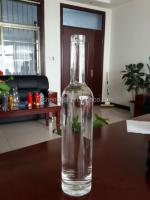 China Engraving Glass Bottle for 500ml 700ml Capacity Private Label Spray Vodka Liquor for sale